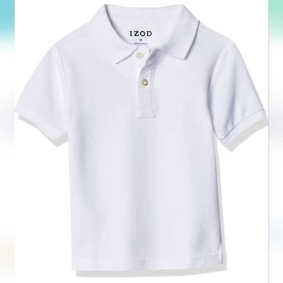 Izod | Shirts & Tops | Nwt Izod Boys School Uniform Short Sleeve Polo Shirt Button Closure ...